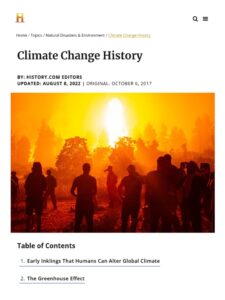 A Detailed Timeline of Climate Change Through History